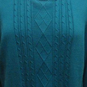 Studio Works | Sweaters | Teal Sweater 34 Sleeves Button Detail ...